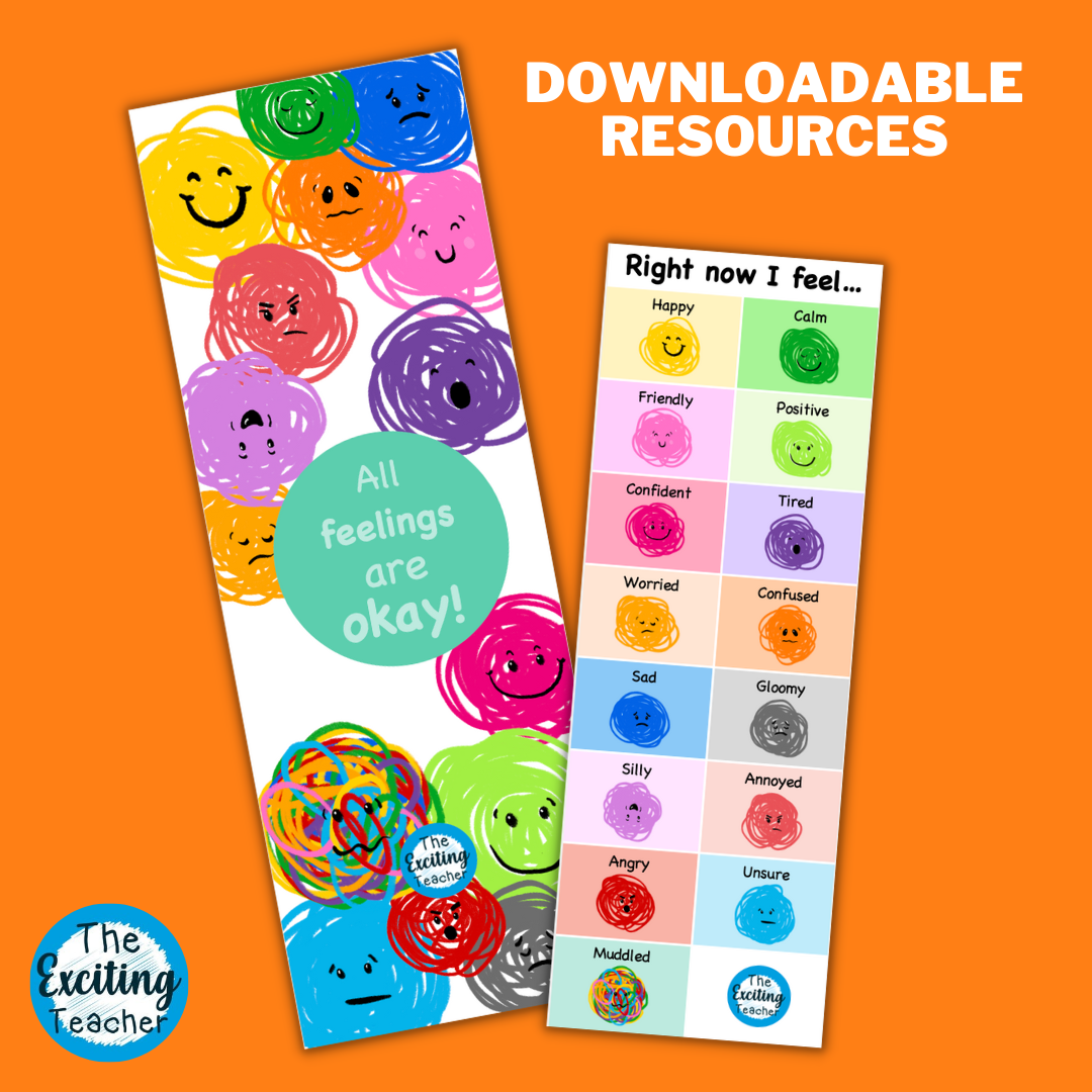 Emotions Check-In Bookmark – Exciting Teacher – Member's Club