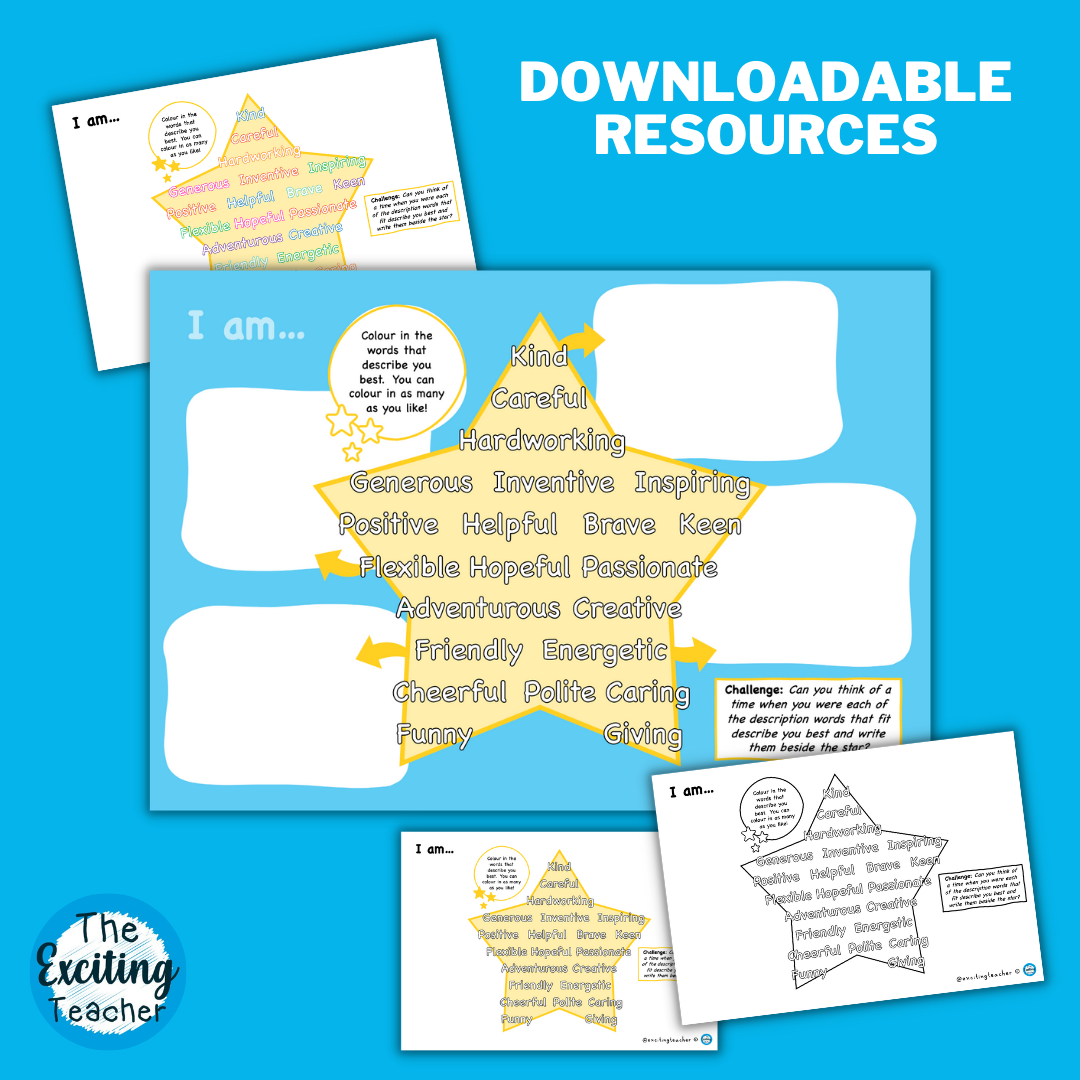 ‘I am…’ My Star of Self-Esteem – Exciting Teacher – Member's Club