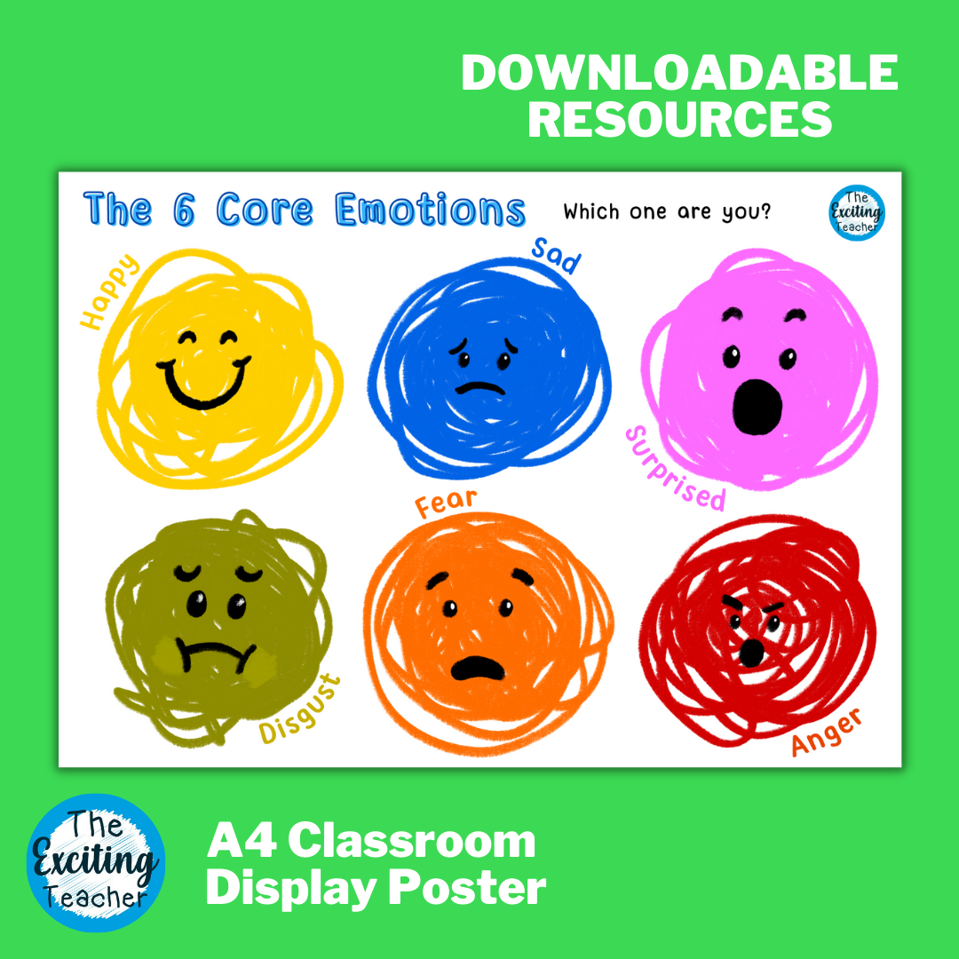 6 Core Emotions Check-In Poster – Exciting Teacher – Member's Club