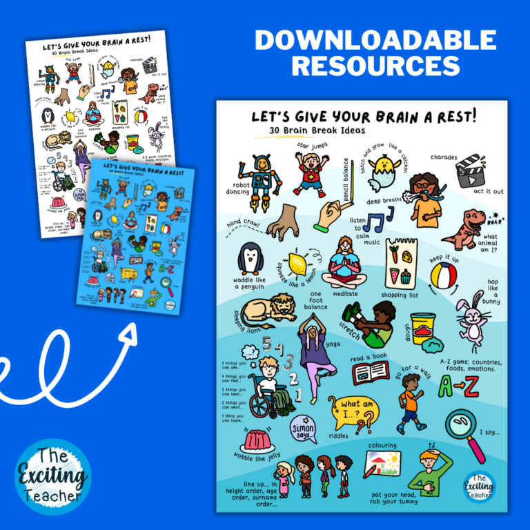 30 Brain Break Ideas – Let’s Give Your Brain a Rest – Exciting Teacher ...