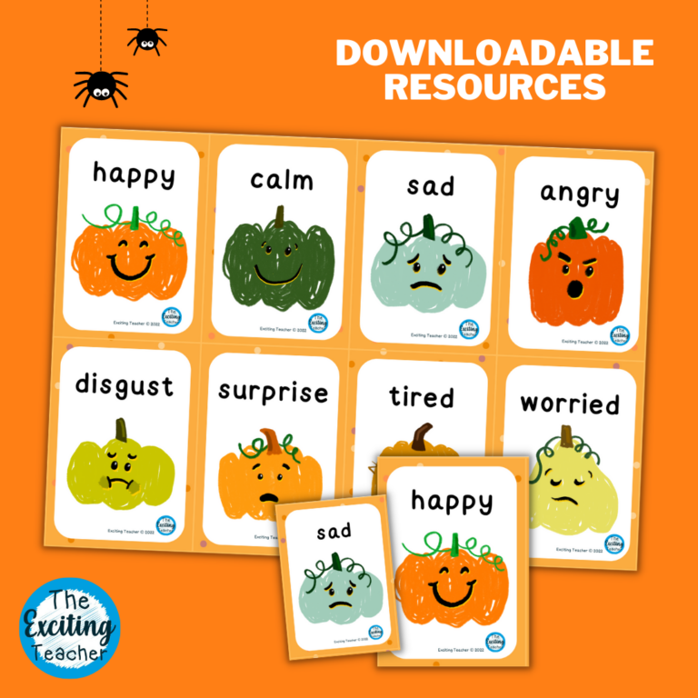 Emotions Flashcards – Halloween Scribbles Edition – Exciting Teacher ...