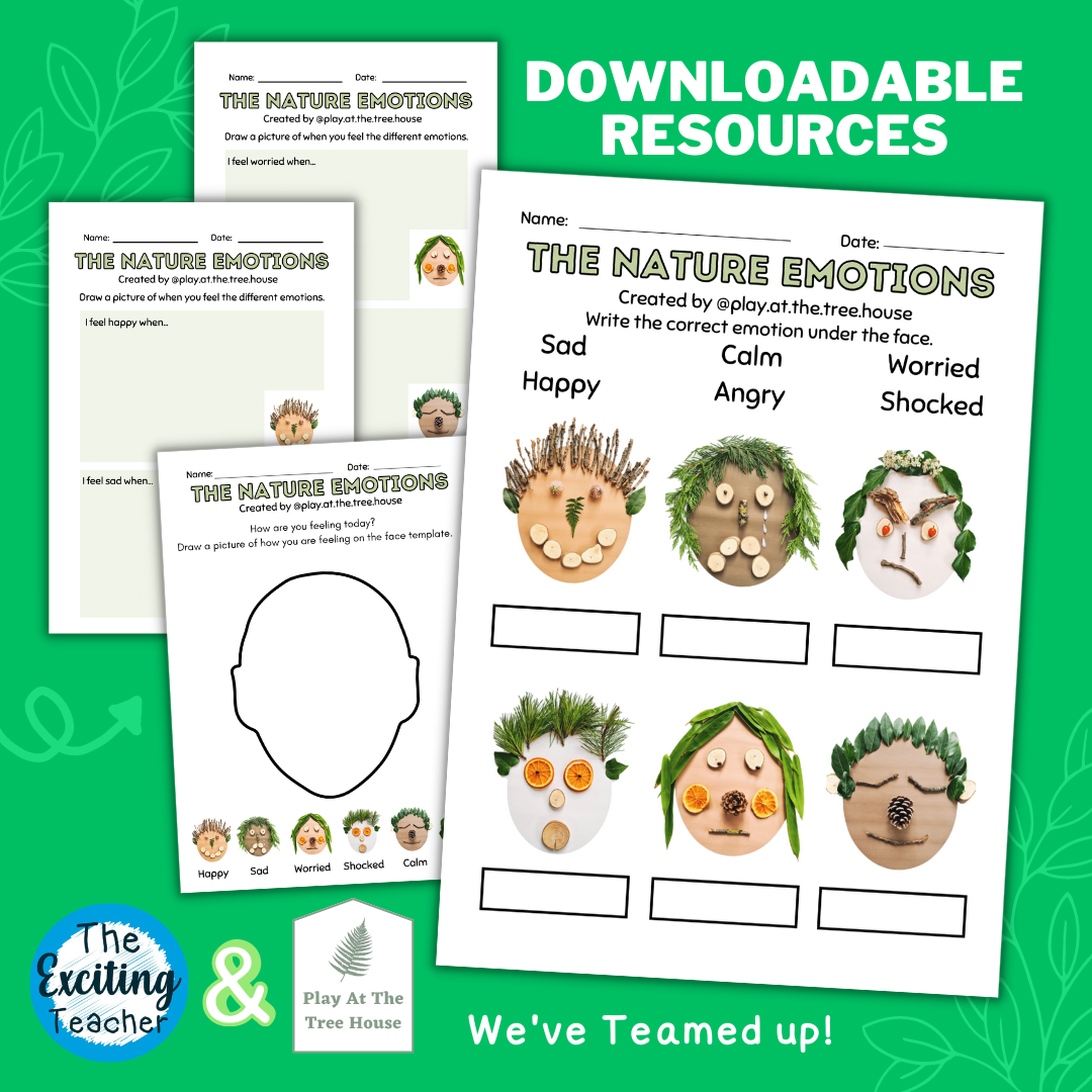 Nature-Inspired Emotions Worksheet Bundle – ‘Play At The Treehouse x ...
