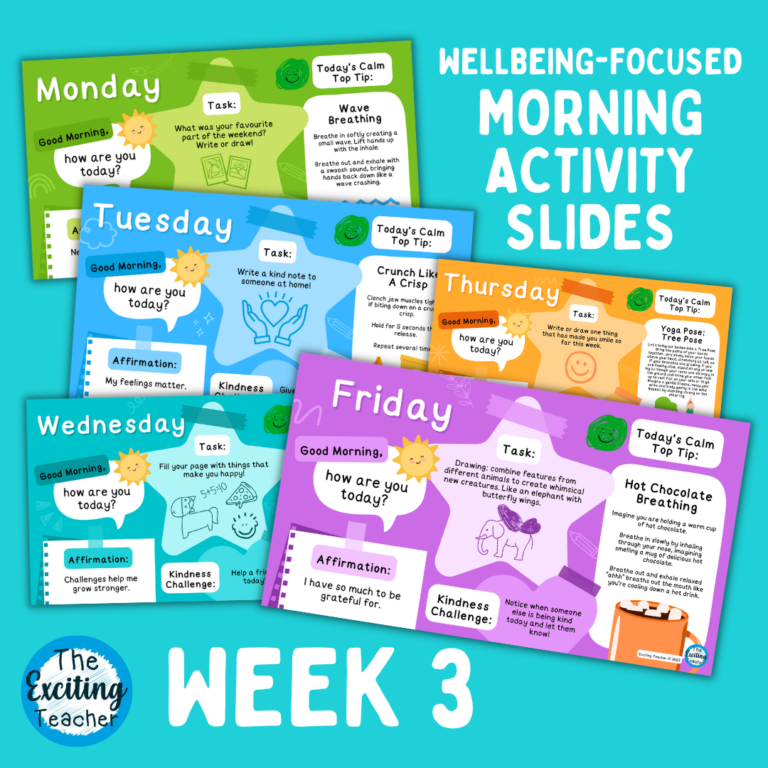 Morning Activity Slides: Mindfulness and Wellbeing Focused – Exciting ...