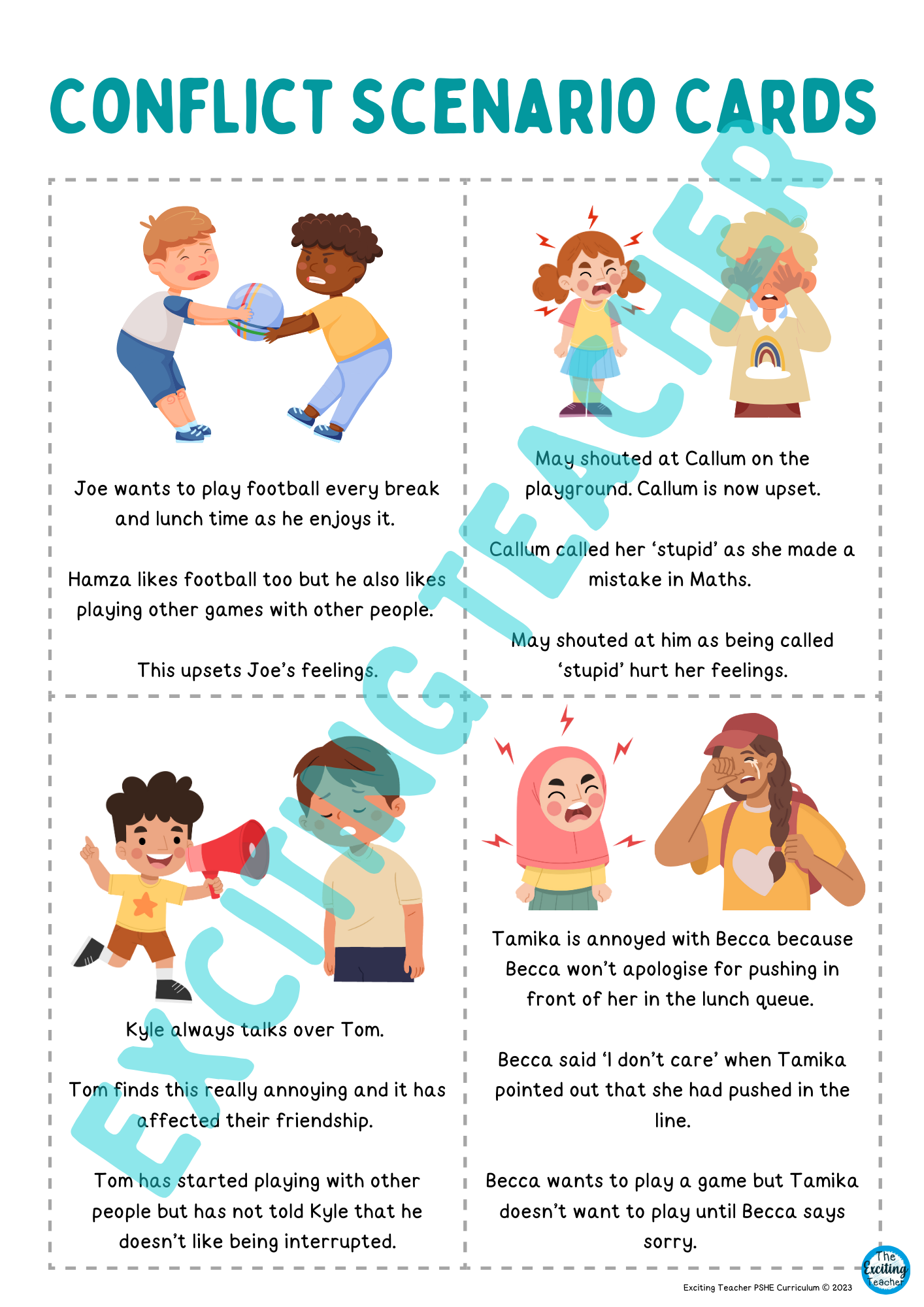 Peer Mediation Guide & Session Pack – Exciting Teacher – Member's Club