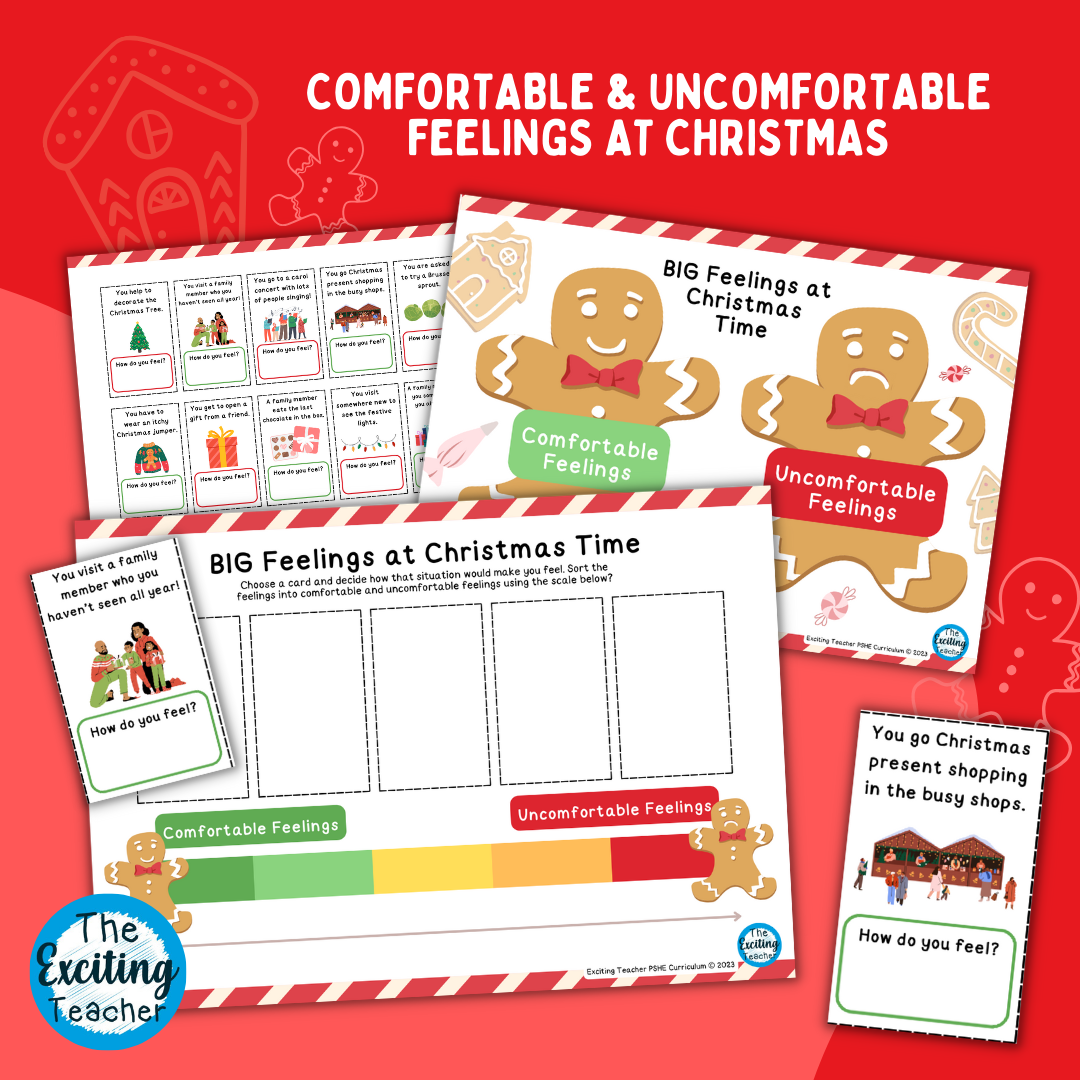 Comfortable and Uncomfortable BIG Feelings at Christmas Time Sorting ...