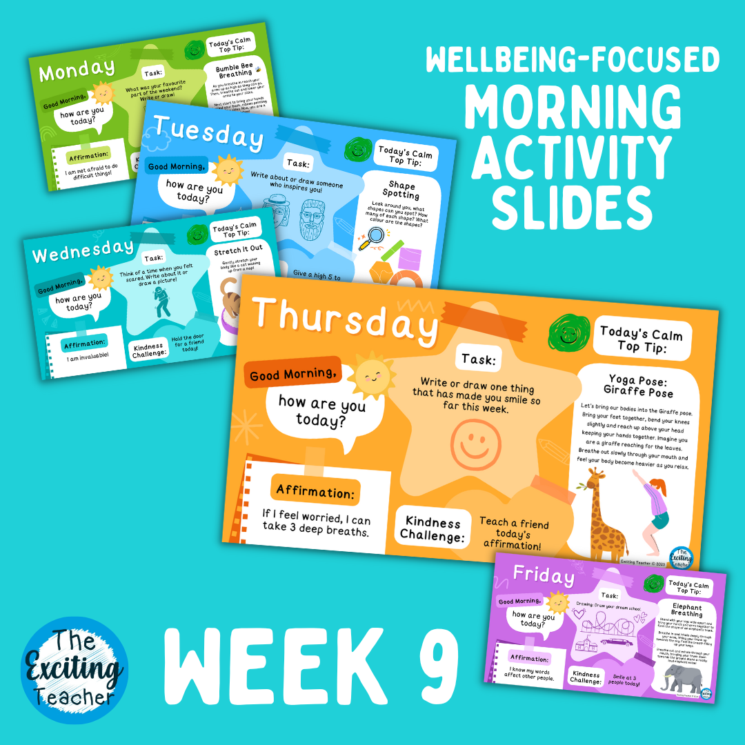 Morning Activity Slides: Mindfulness and Wellbeing Focused – Exciting ...