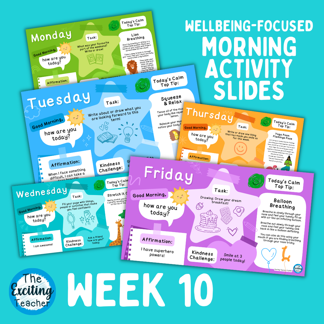Morning Activity Slides: Mindfulness and Wellbeing Focused – Exciting ...