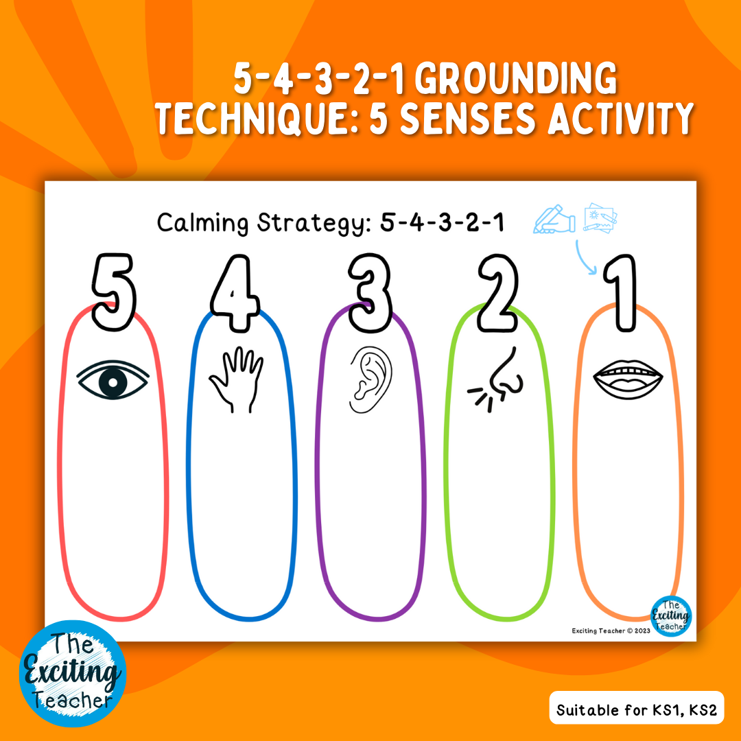 Calming Strategy: ‘5-4-3-2-1 Write or Draw’ Worksheet – Exciting ...