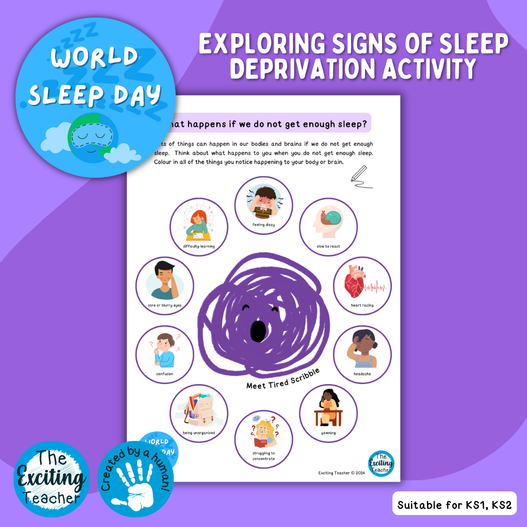 World Sleep Day: Exploring Sleep Deprivation Symptoms (Tired Scribble ...