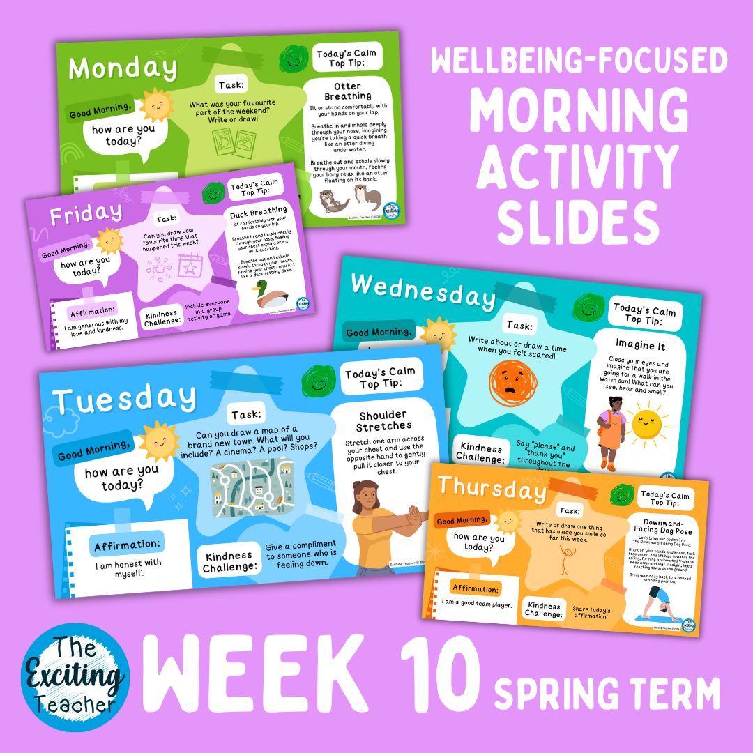 Morning Activity Slides: Mindfulness and Wellbeing Focused – Exciting ...