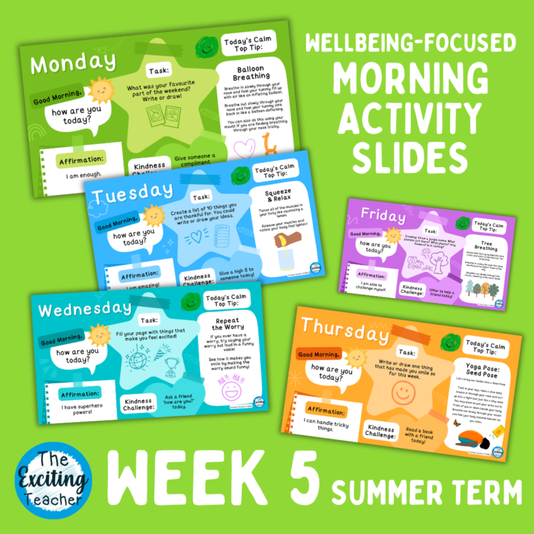 Morning Activity Slides: Mindfulness and Wellbeing Focused – Exciting ...
