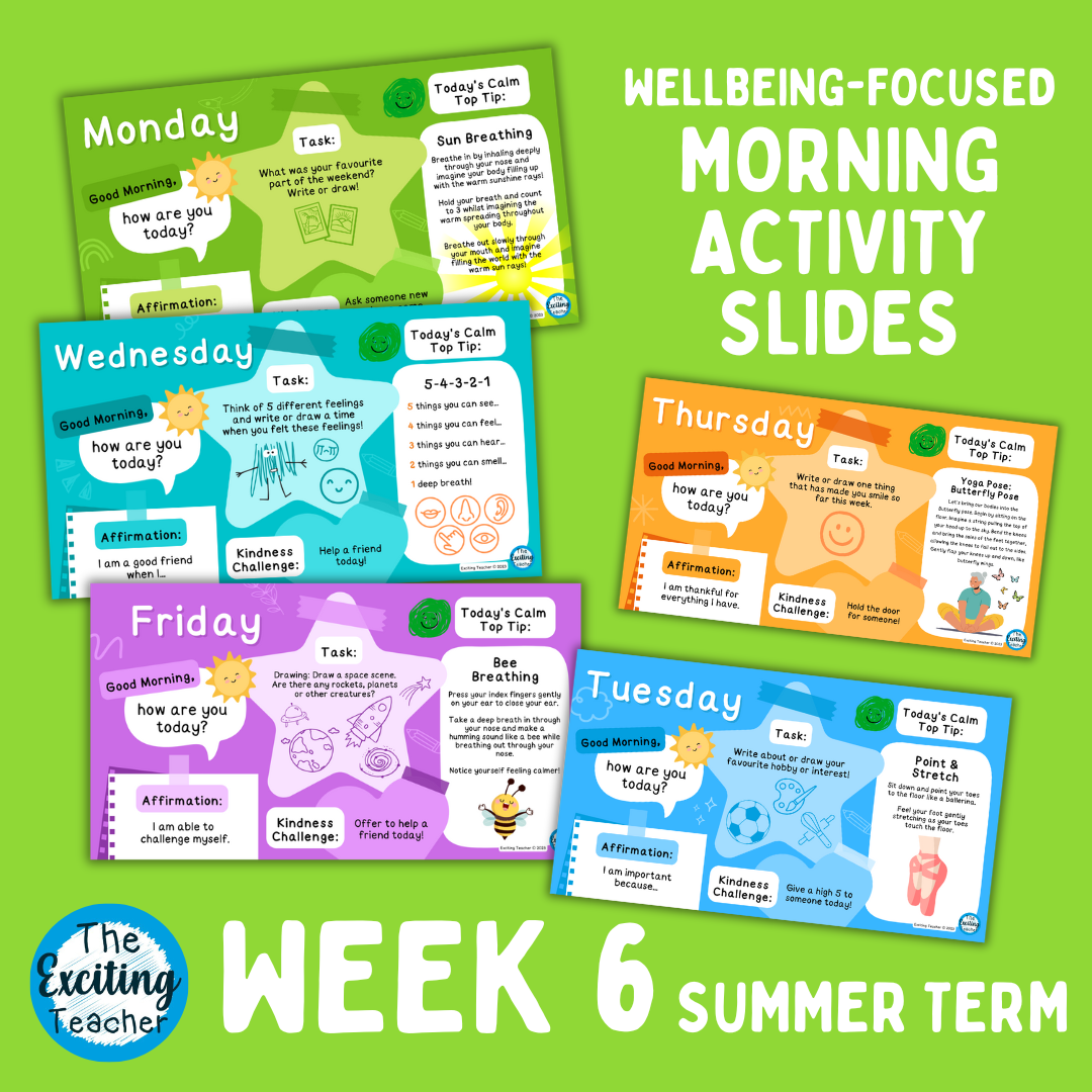 Morning Activity Slides: Mindfulness and Wellbeing Focused – Exciting ...