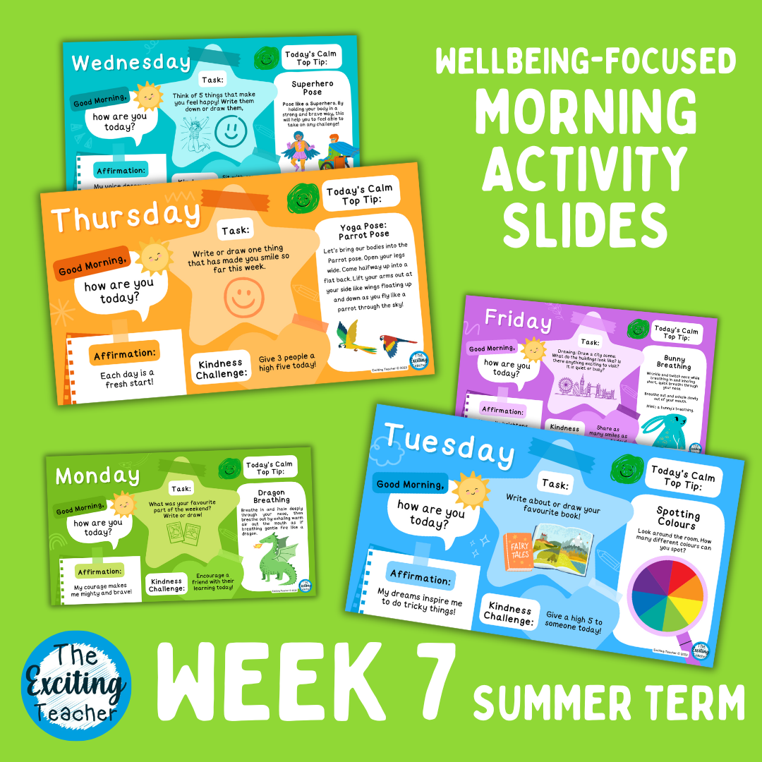 Morning Activity Slides: Mindfulness and Wellbeing Focused – Exciting ...