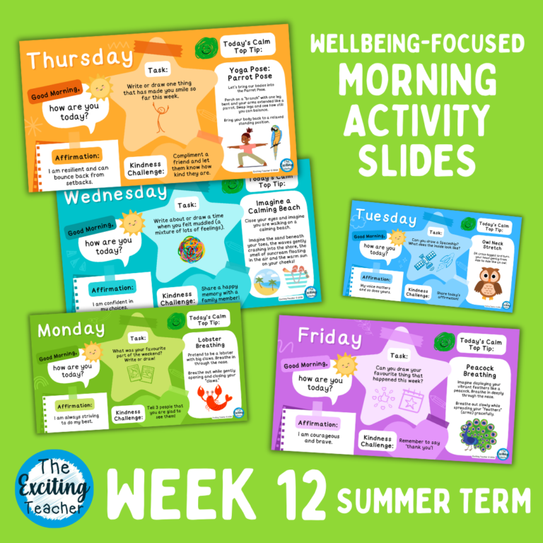 Emotions Check-In Bookmark – Exciting Teacher – Member's Club